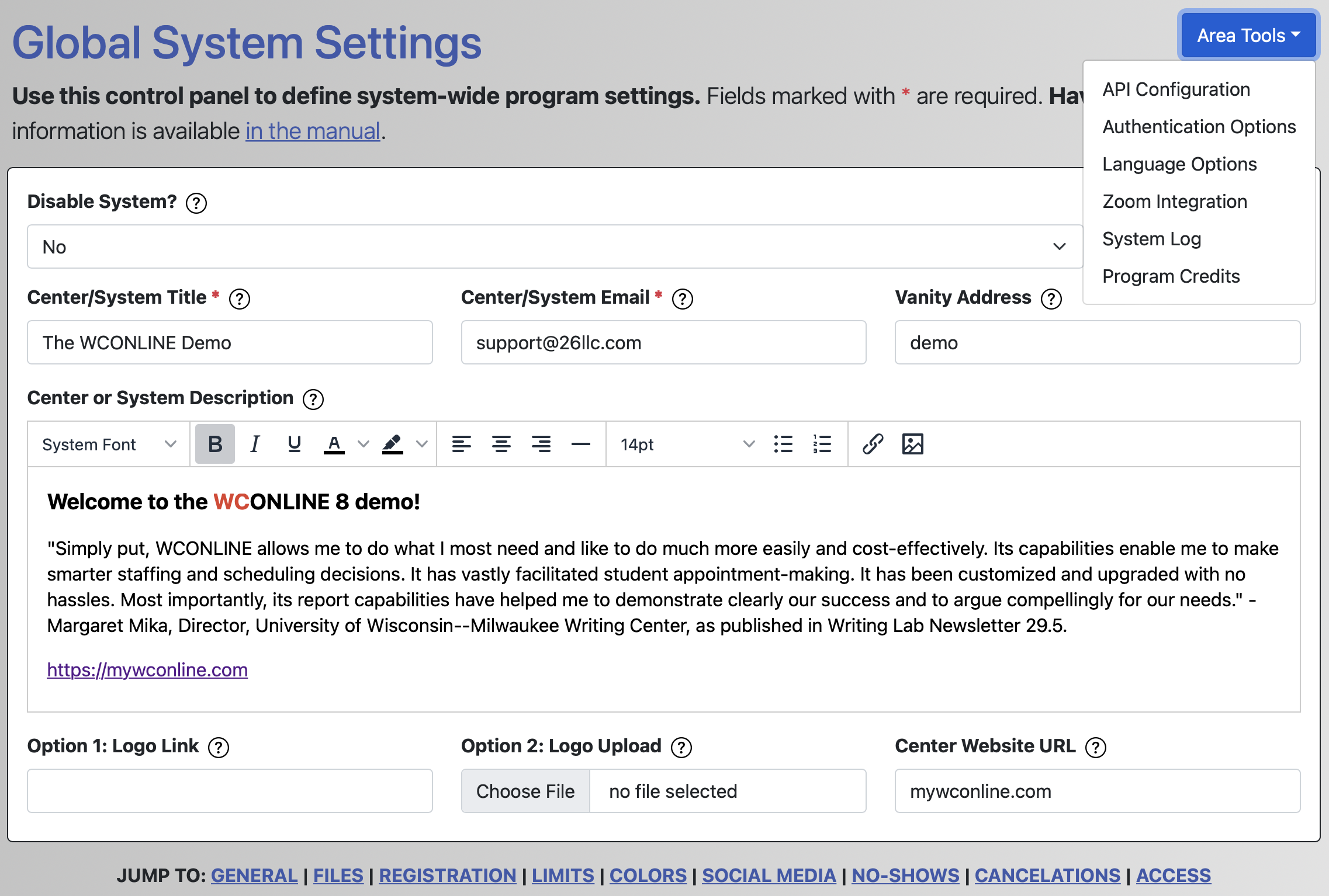 WCONLINE | The Management Solution for Academic Centers